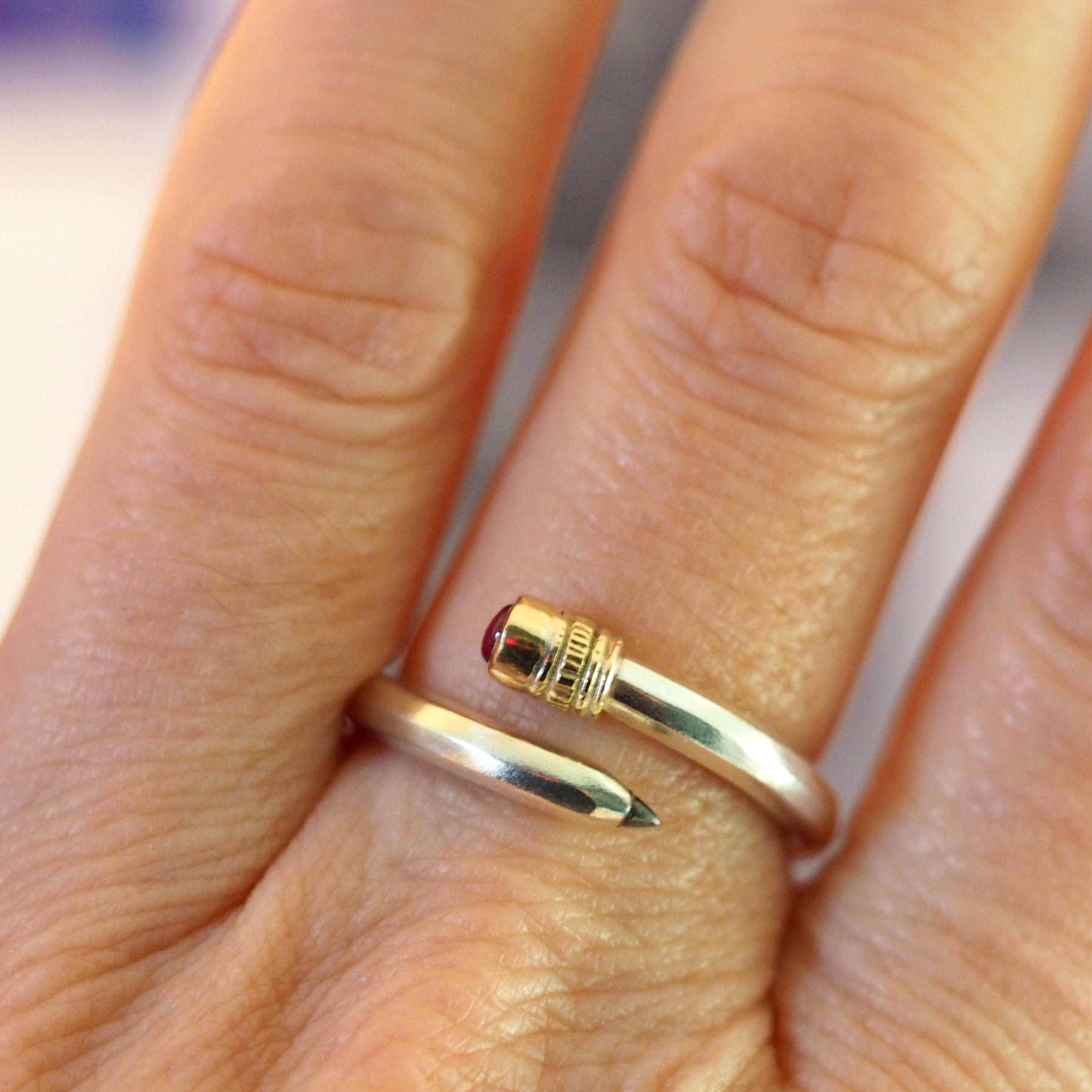 Pencil Ring - Ruby – RockCakes